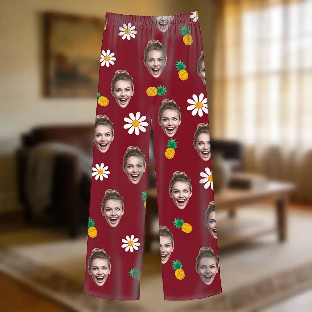 Custom Face Photo Pajamas with Fun Accessory Patterns for Couples – INK ...